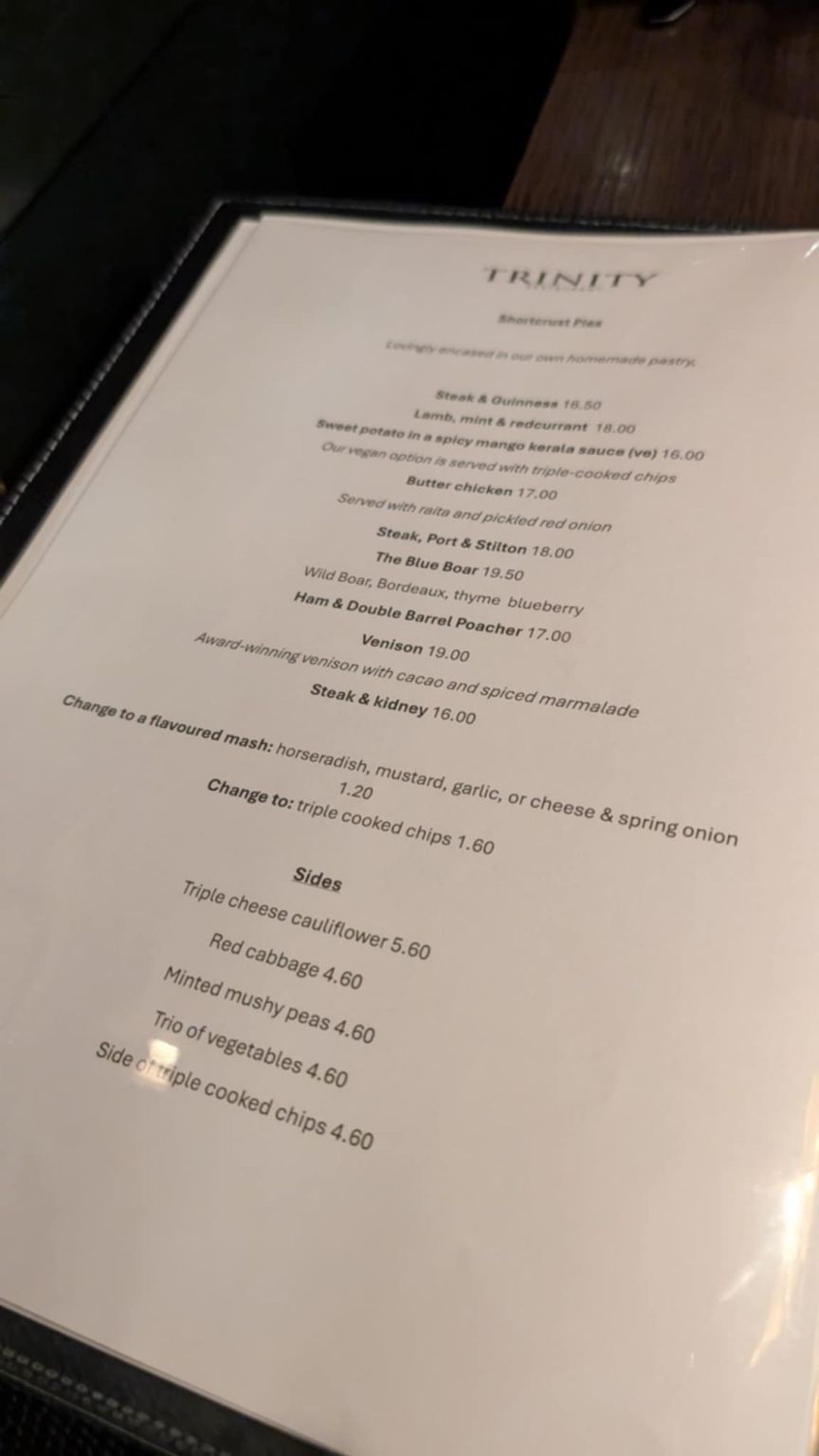 Pie & Mash @ Trinity (Hobbson's comes to Cambridge!) - The Cambridge ...